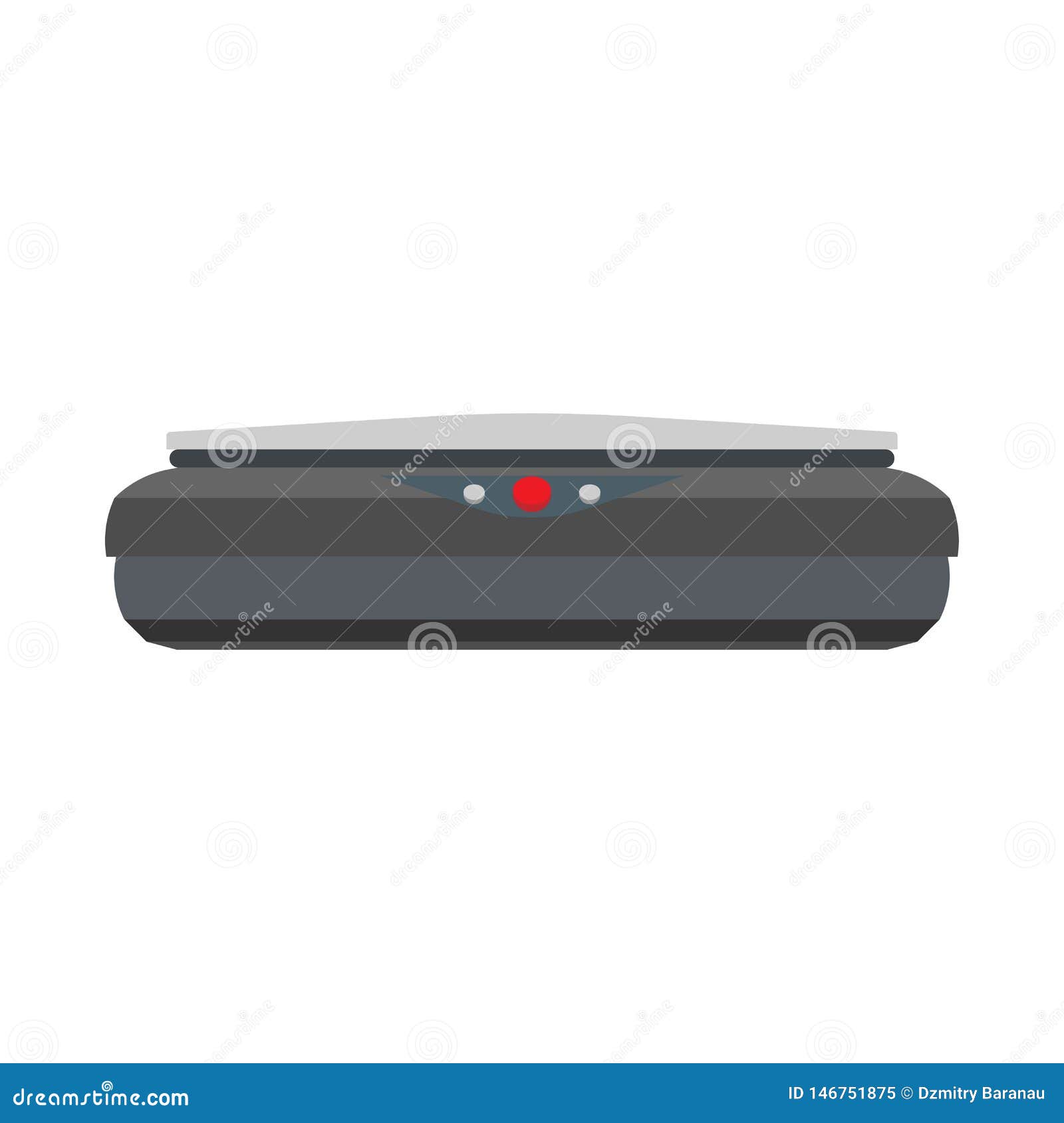 Scanner Front View Vector Business Icon Equipment Illustration. Device ...