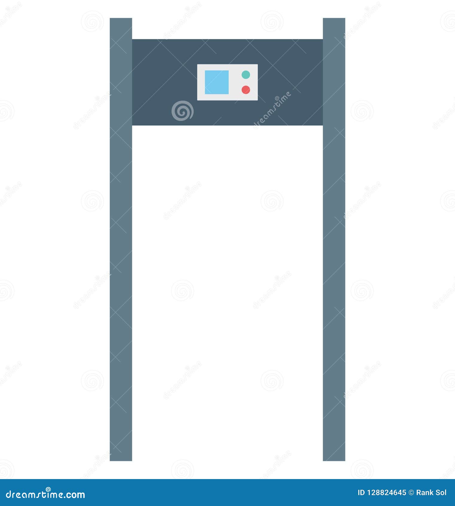 Scanner Gate Color Isolated Vector Icon that Easily Can Be Modified and ...