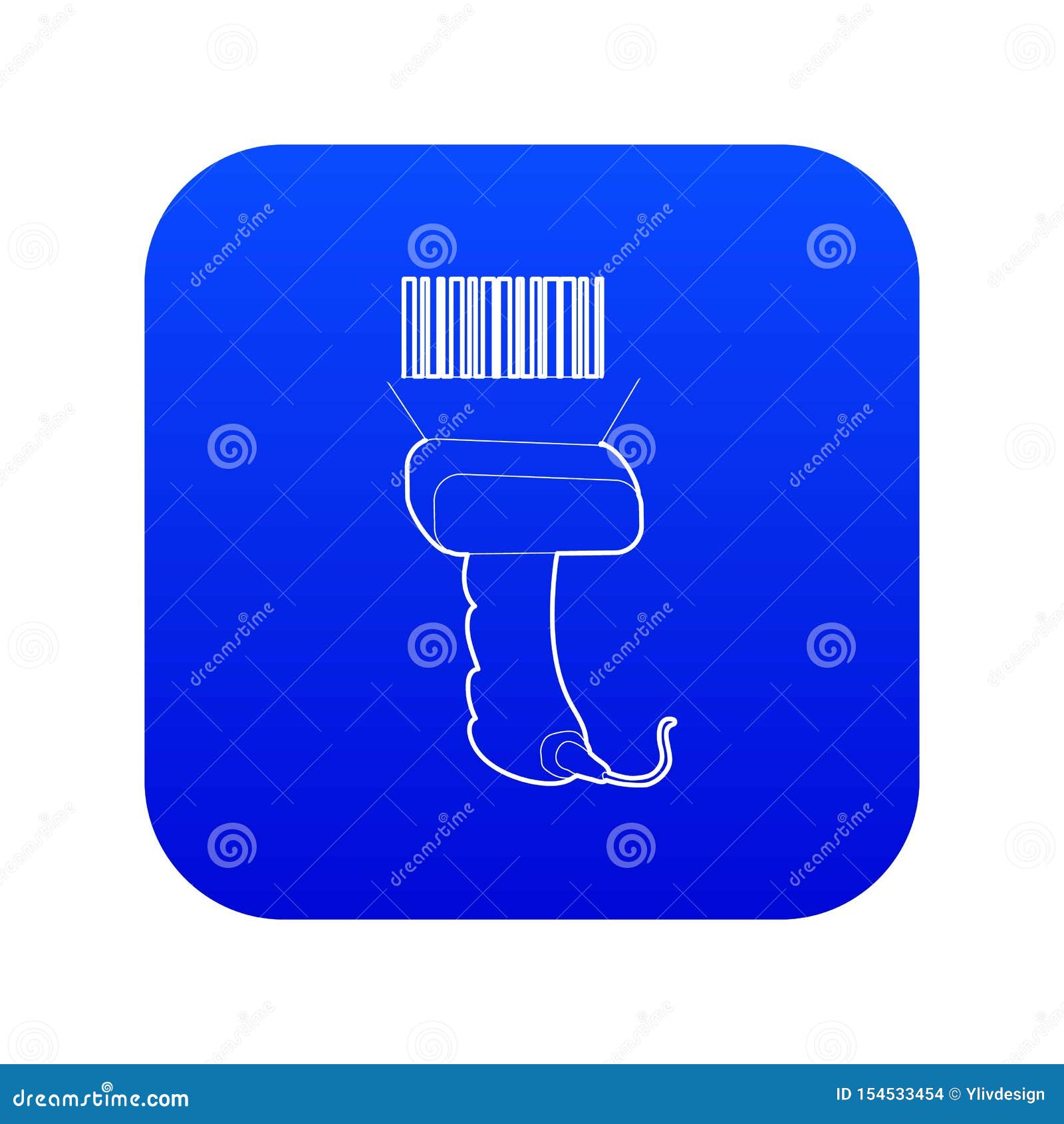 Scanner icon blue vector stock vector. Illustration of outline - 154533454