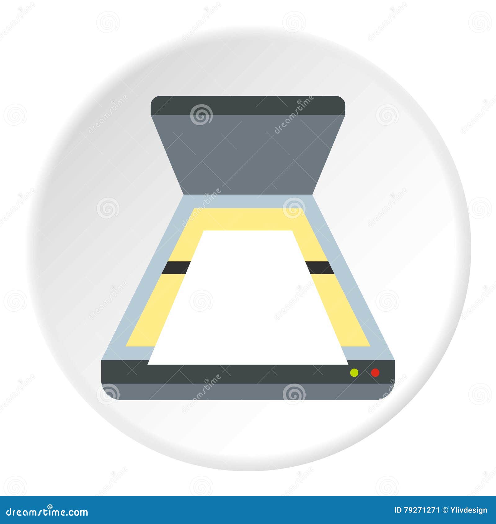 Scanner Icon, Flat Style Cartoon Vector | CartoonDealer.com #79271271