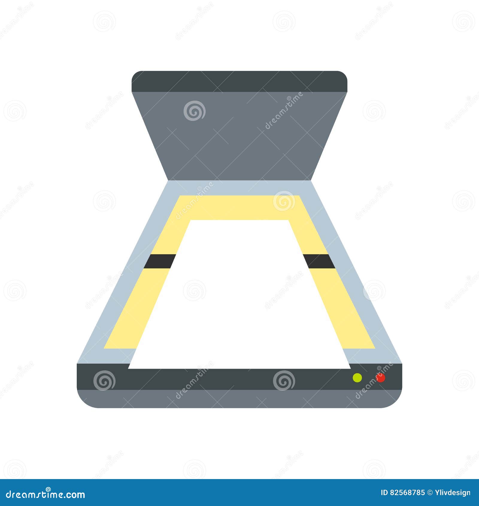 Scanner icon, flat style stock vector. Illustration of flat - 82568785