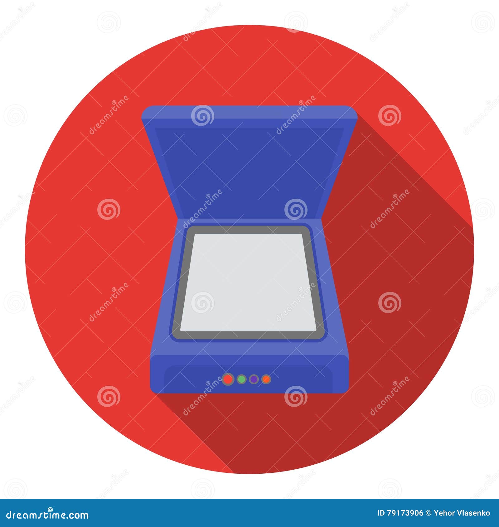 Scanner Icon in Flat Style on White Background. Typography Symbol Stock ...