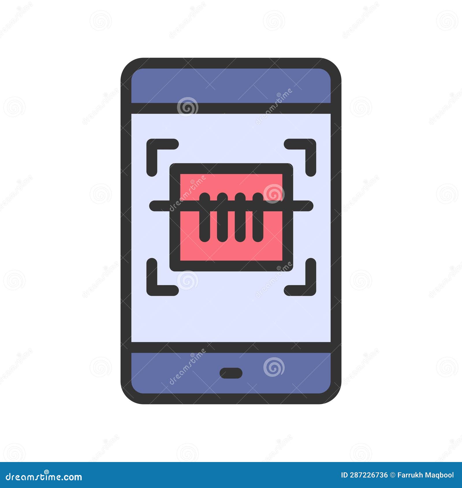 Scanner Icon Image. stock illustration. Illustration of code - 287226736
