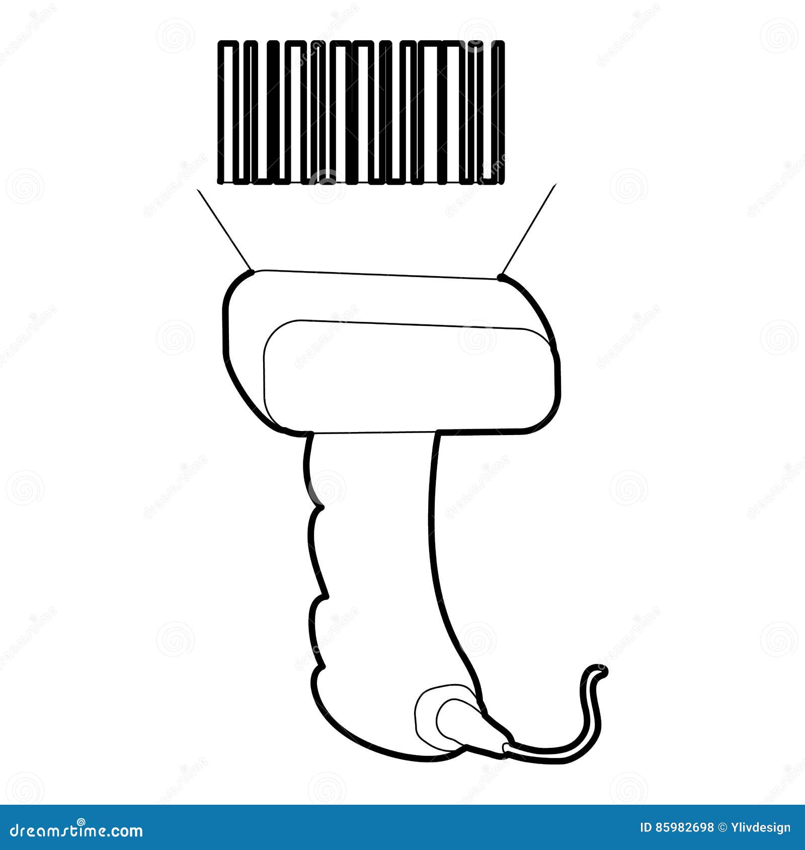 Scanner Icon, Outline Style Vector Illustration | CartoonDealer.com ...