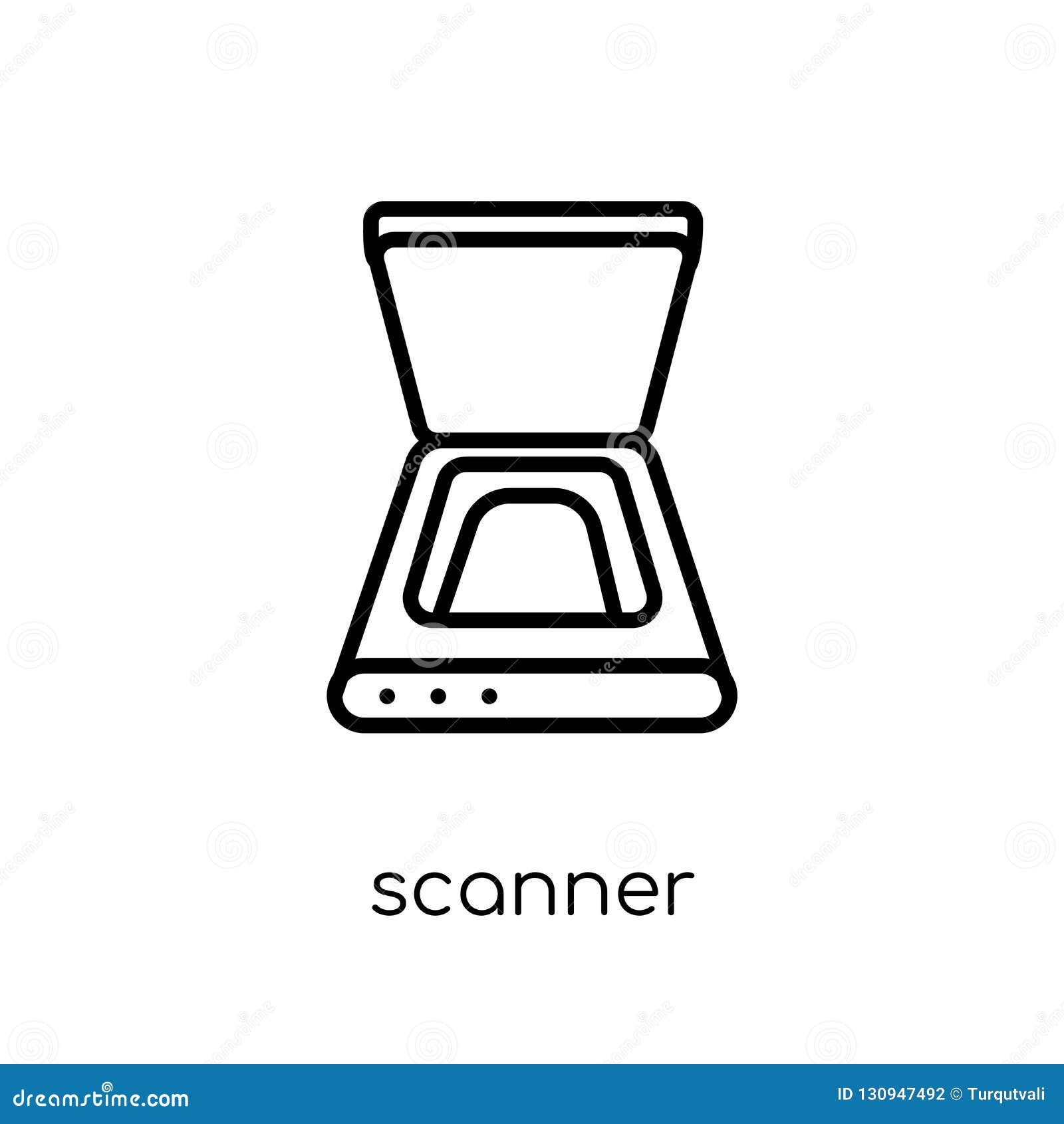 Scanner Icon. Trendy Modern Flat Linear Vector Scanner Icon on W Stock ...