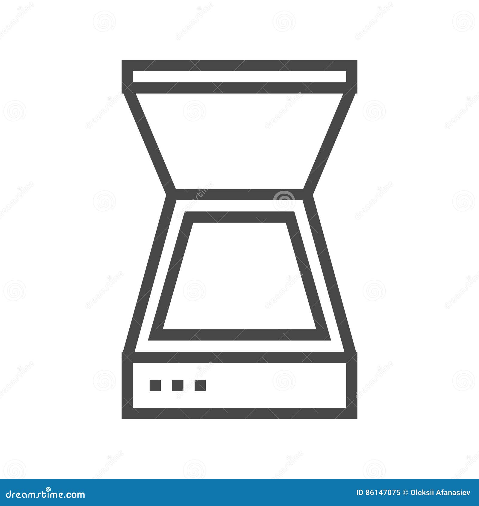 Scanner Line Icon stock vector. Illustration of graphic - 86147075