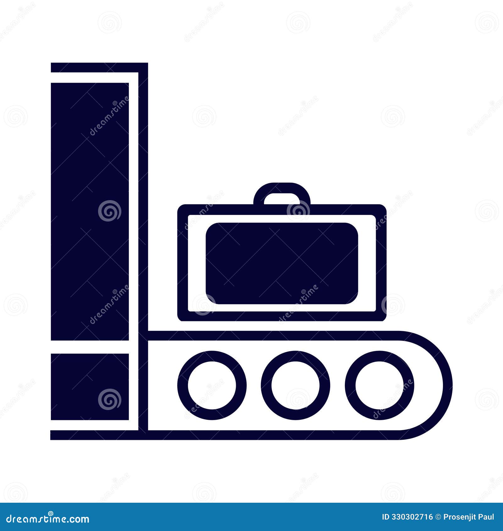 Scanner, Luggage, Conveyor, Luggage Scanner Conveyor Icon Stock Vector ...