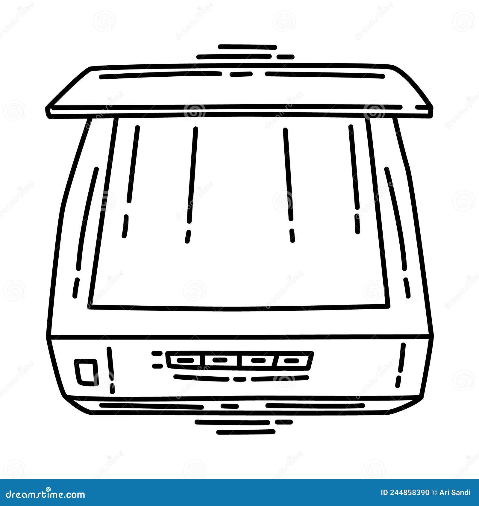 Scanner Machine Icon. Doodle Hand Drawn or Outline Icon Style Stock ...