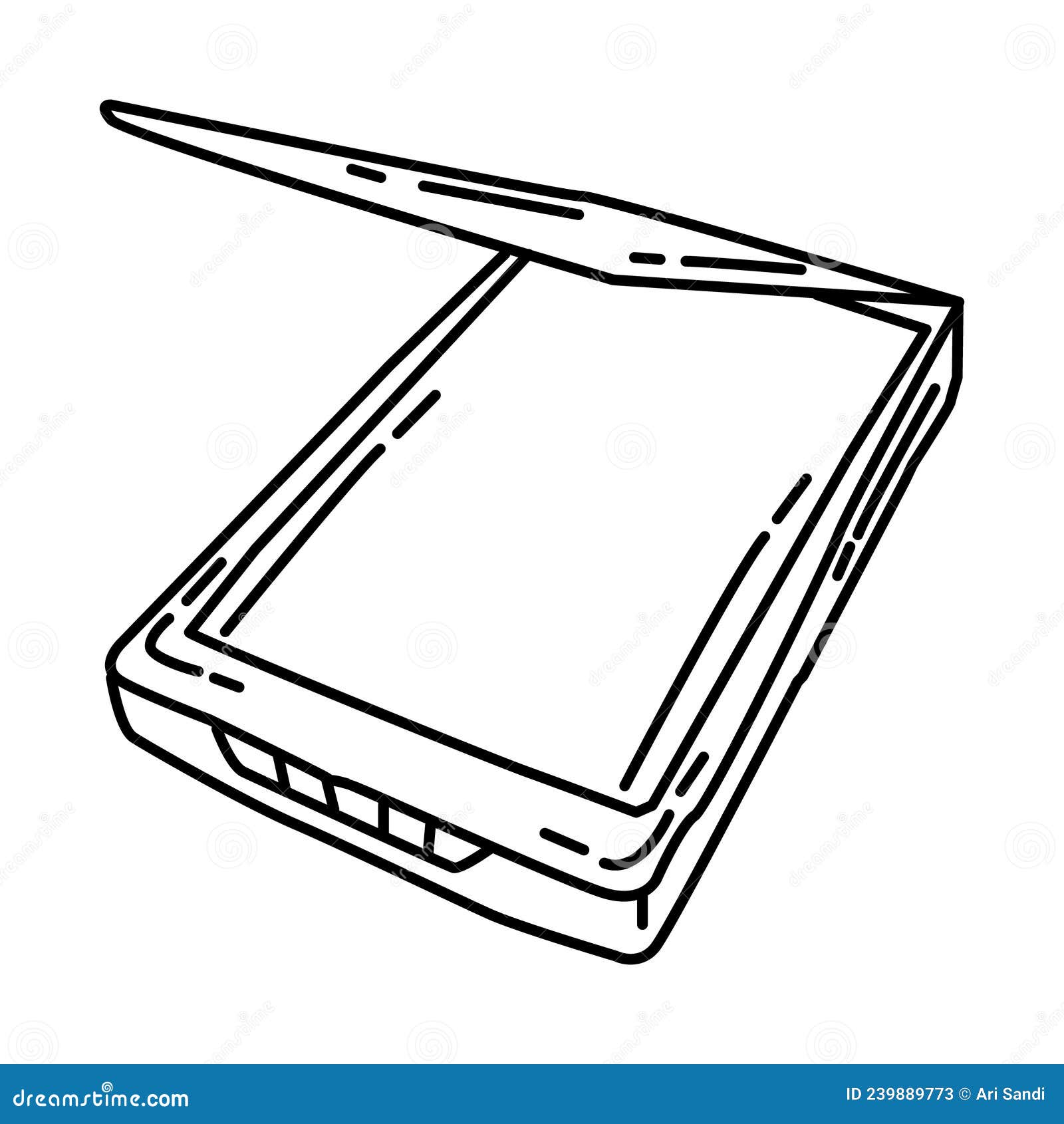 Scanner Machine Icon. Doodle Hand Drawn or Outline Icon Style Stock ...