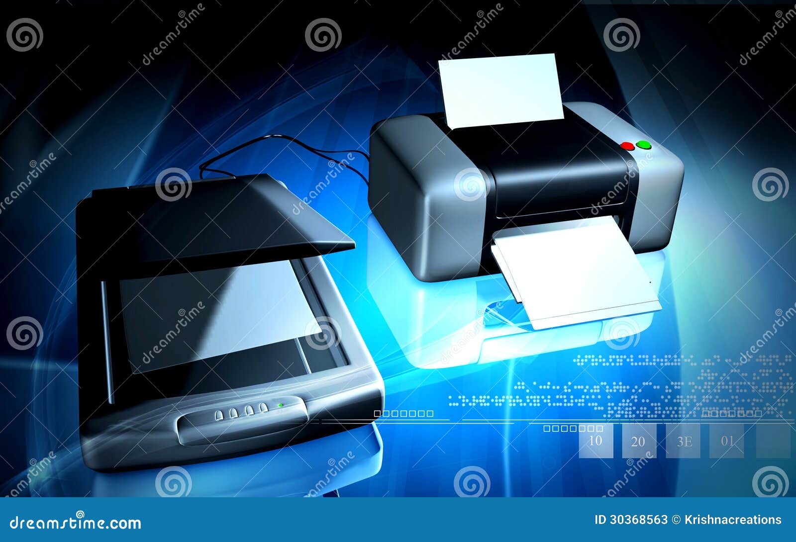 Sheet Paper Scanner Stock Illustrations – 585 Sheet Paper Scanner Stock ...