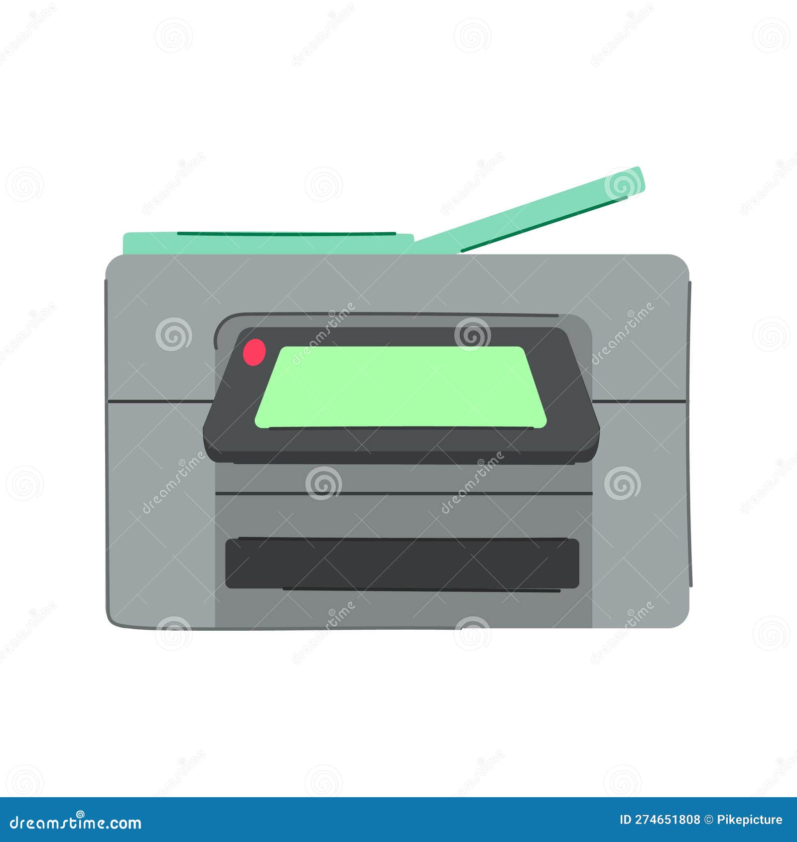 Scanner Printer Paper Cartoon Vector Illustration Stock Vector ...