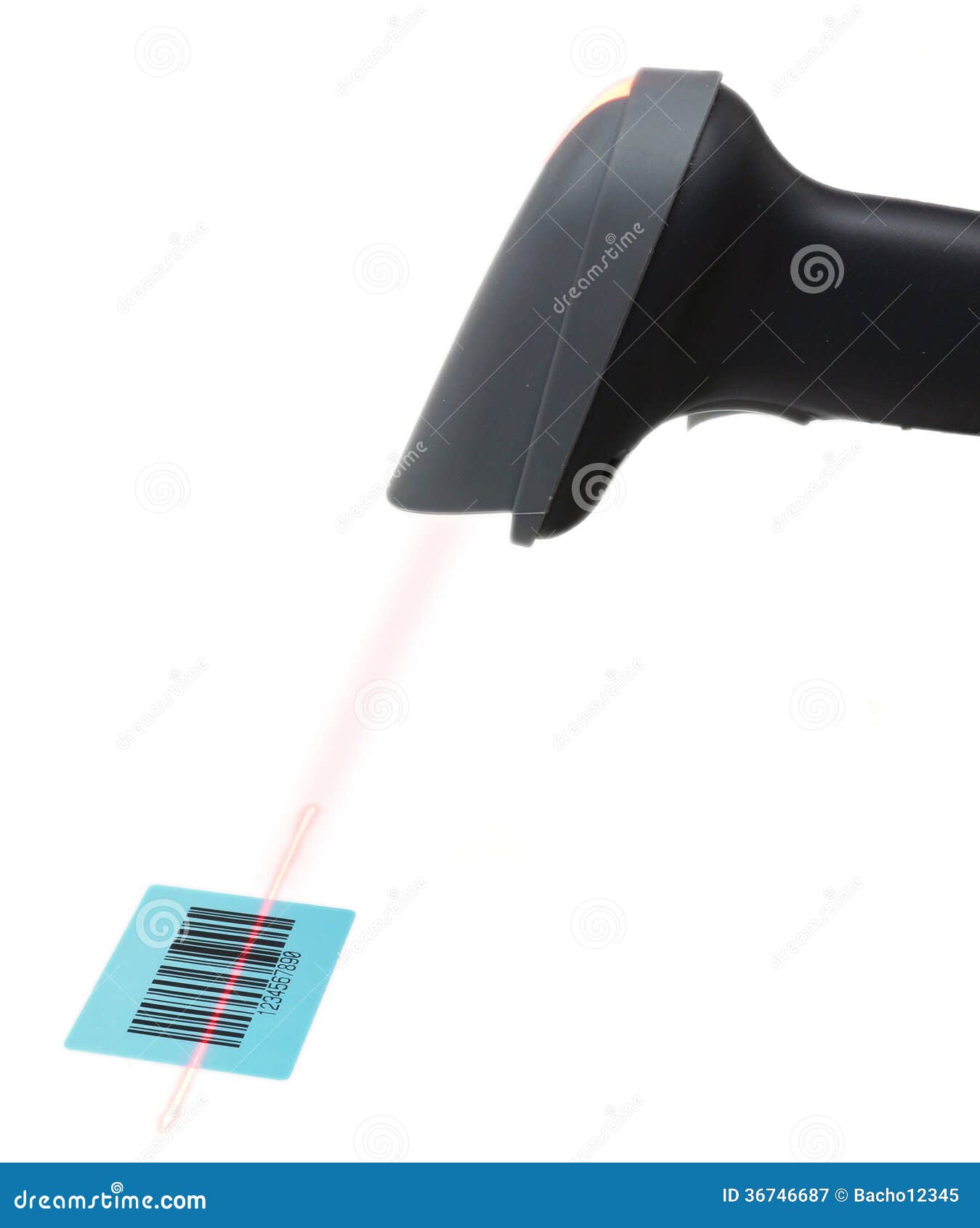 Scanner Scans Bar Code with Laser Stock Image - Image of electronic ...