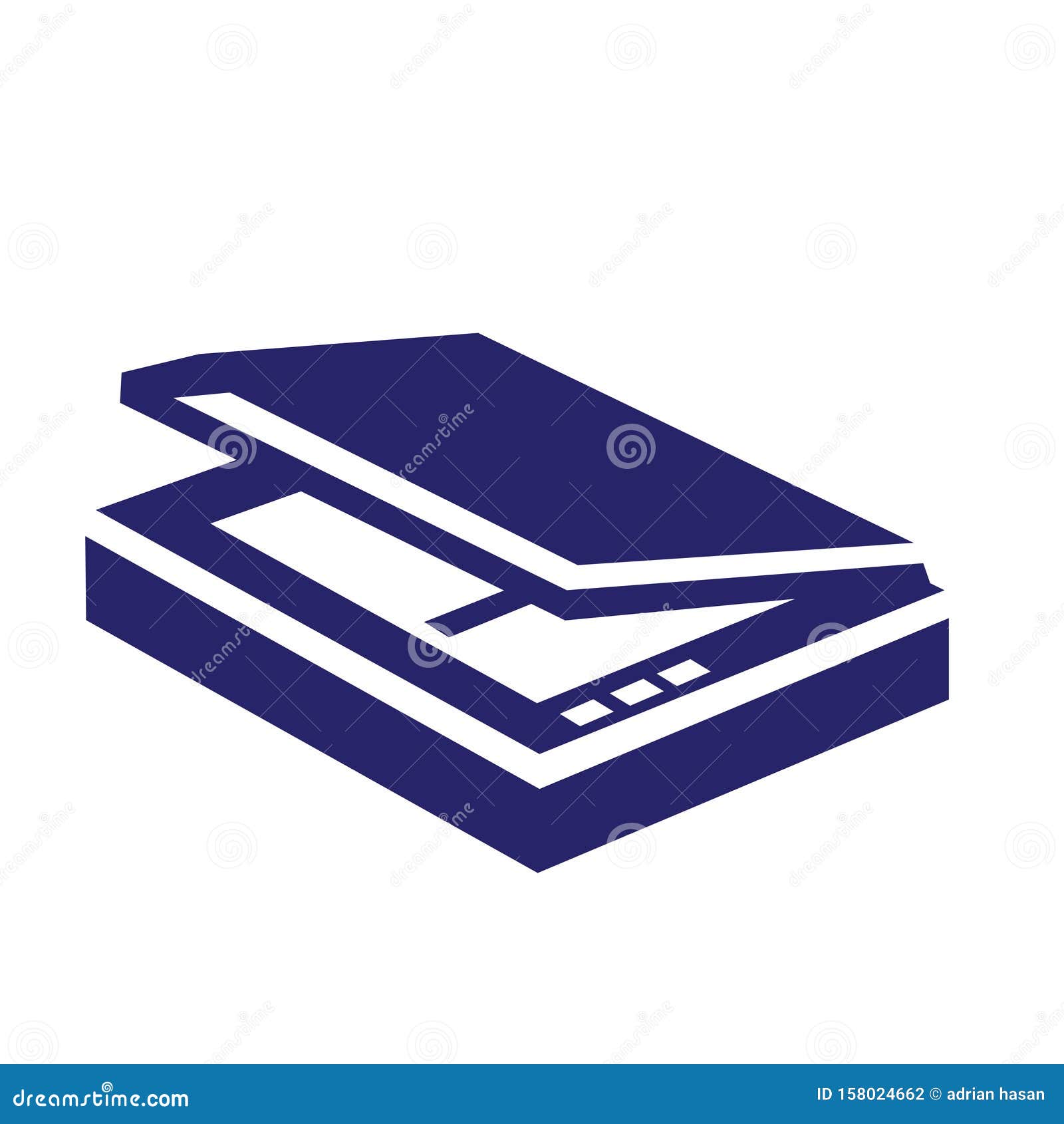 Scanner Simpel Logo Icon Vector Ilustration Stock Vector - Illustration ...