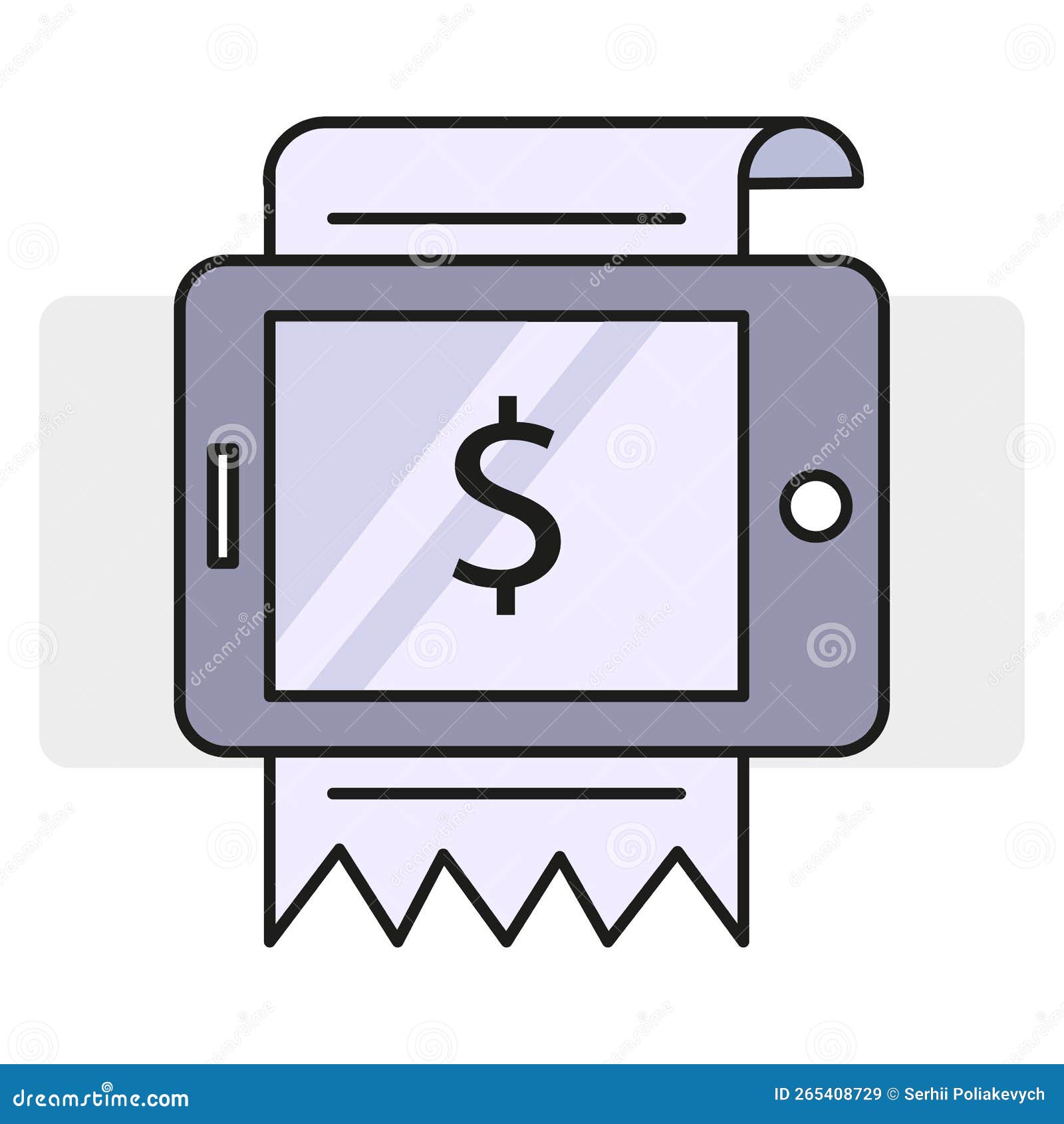 Scanner Tablet Icon. Self Service. Vector Illustration. Stock Image ...