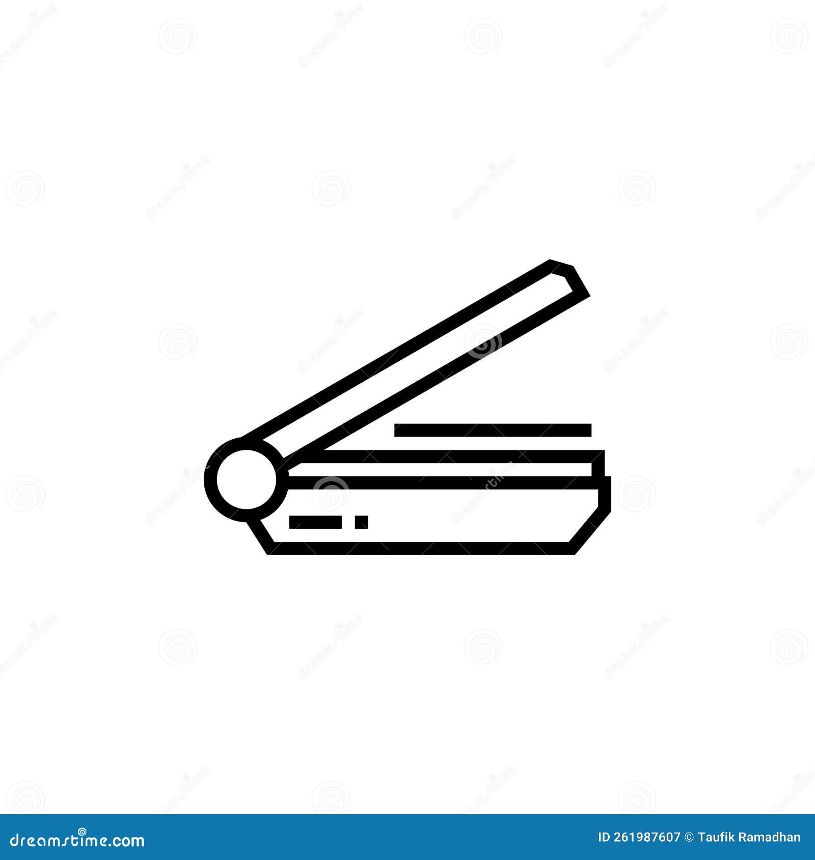 Scanner Vector Icon. Computer Component Icon Outline Style. Perfect Use ...