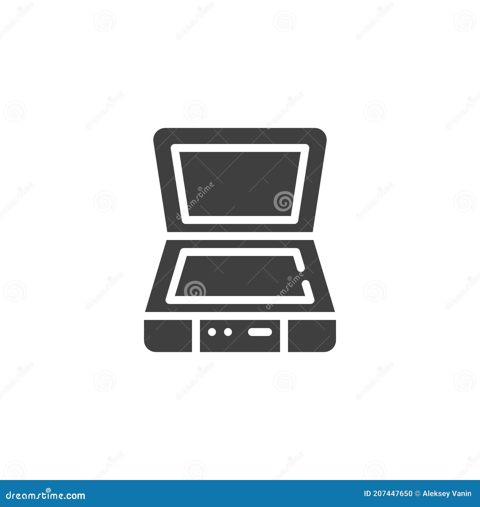 Scanner vector icon stock illustration. Illustration of icon - 207447650