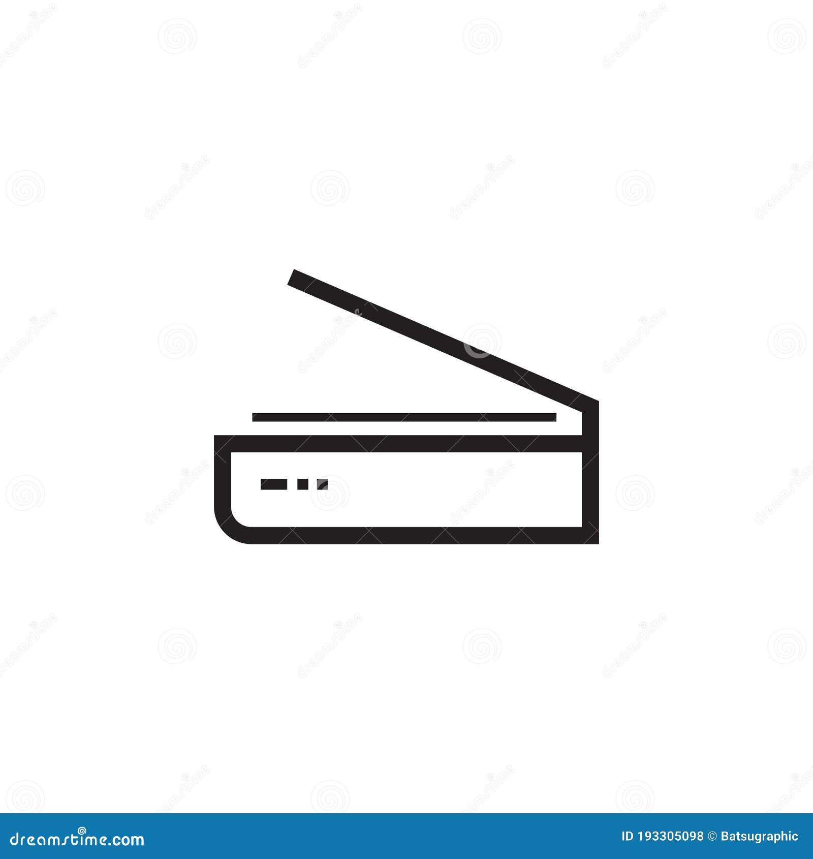 Scanner Vector Icon Logo Design Stock Vector - Illustration of hardware ...