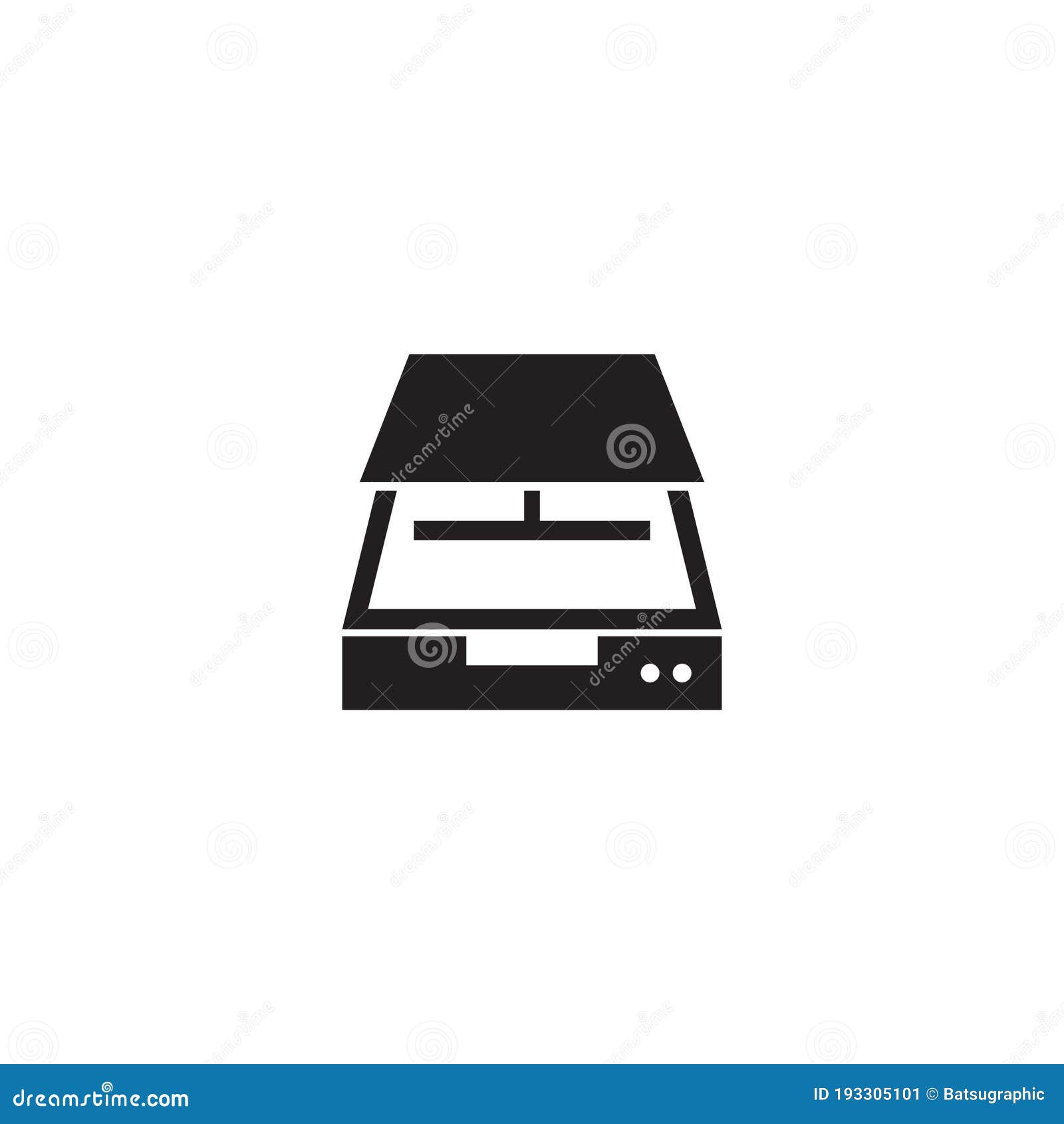 Scanner Vector Icon Logo Design Stock Vector - Illustration of hardware ...