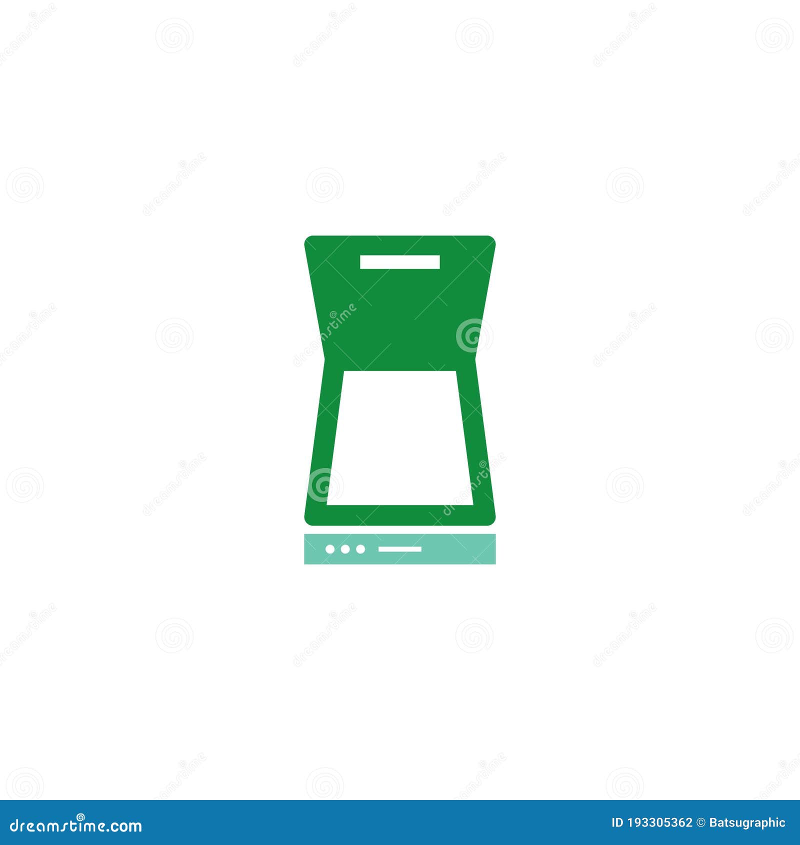 Scanner Vector Icon Logo Design Stock Vector - Illustration of monitor ...