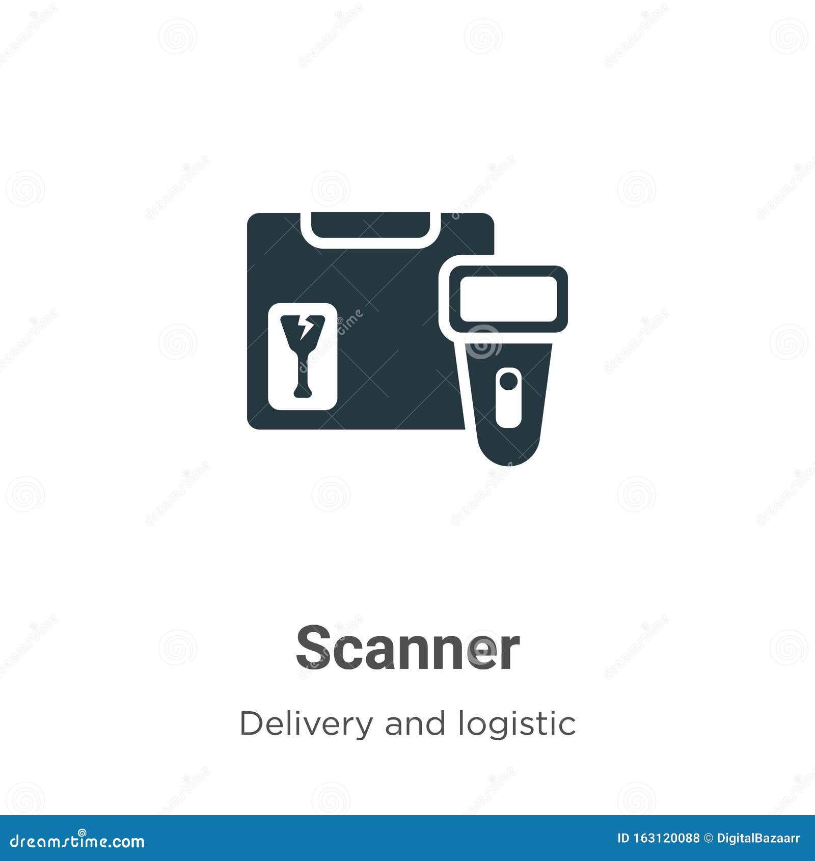 Scanner Vector Icon on White Background. Flat Vector Scanner Icon ...