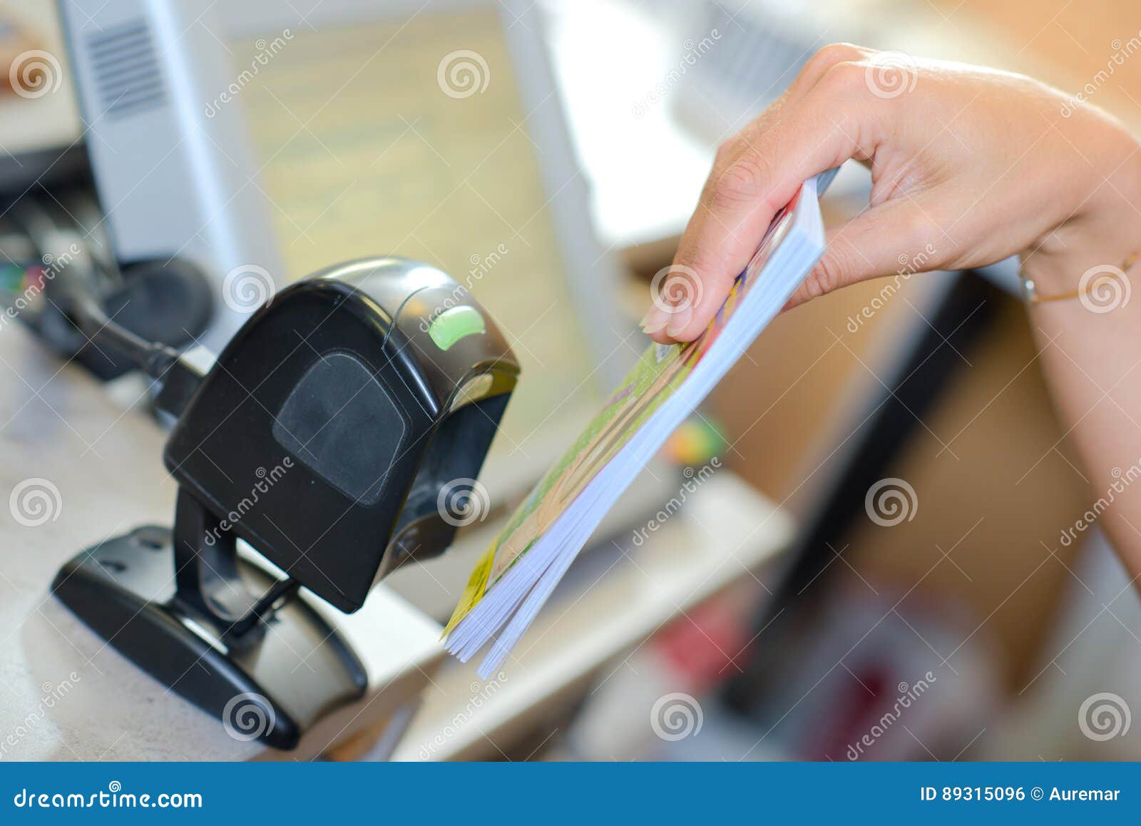 Scanning barcode book stock photo. Image of scanning - 89315096
