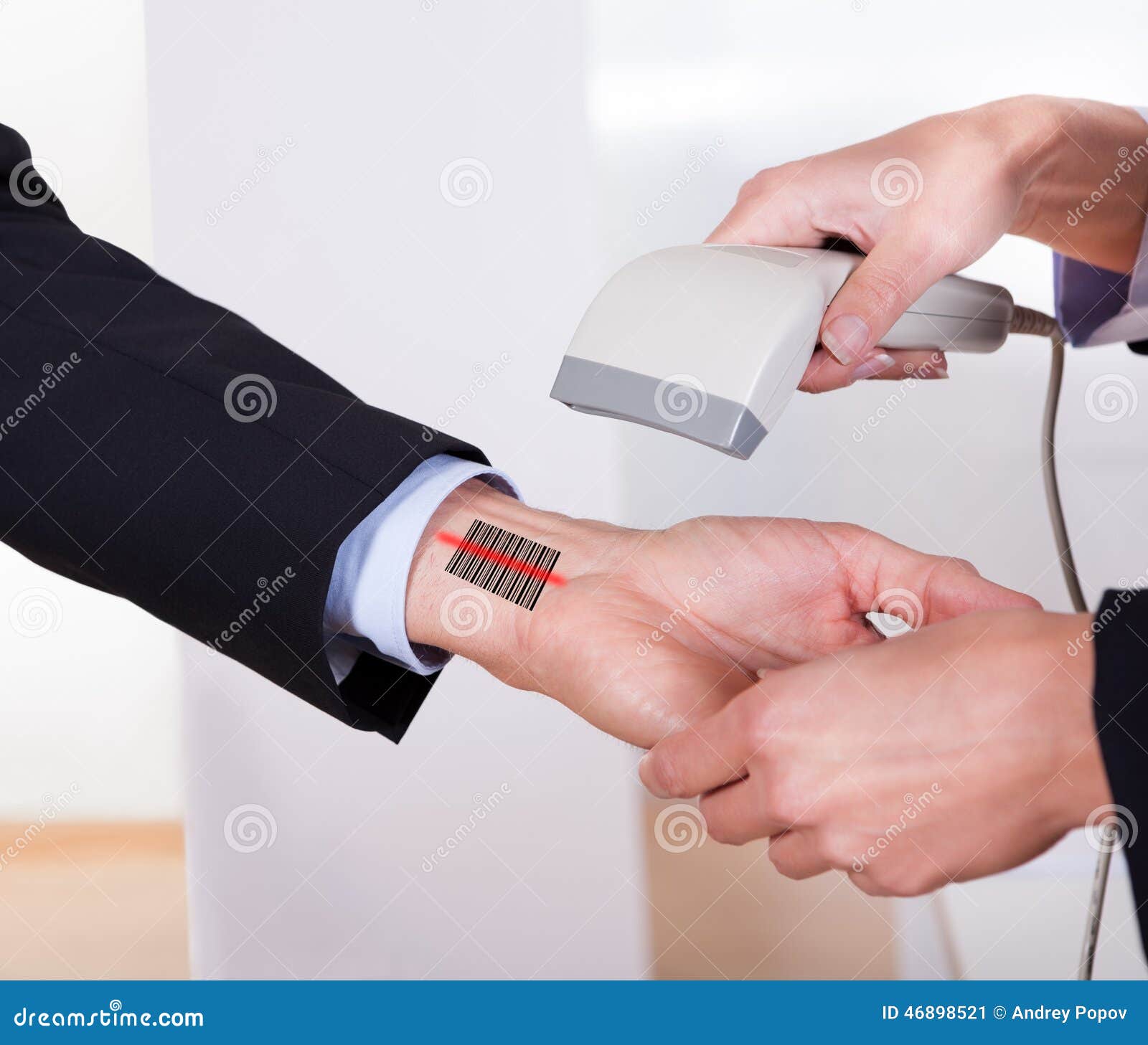 Scanning Barcode on the Hand Stock Image - Image of industry, machine ...
