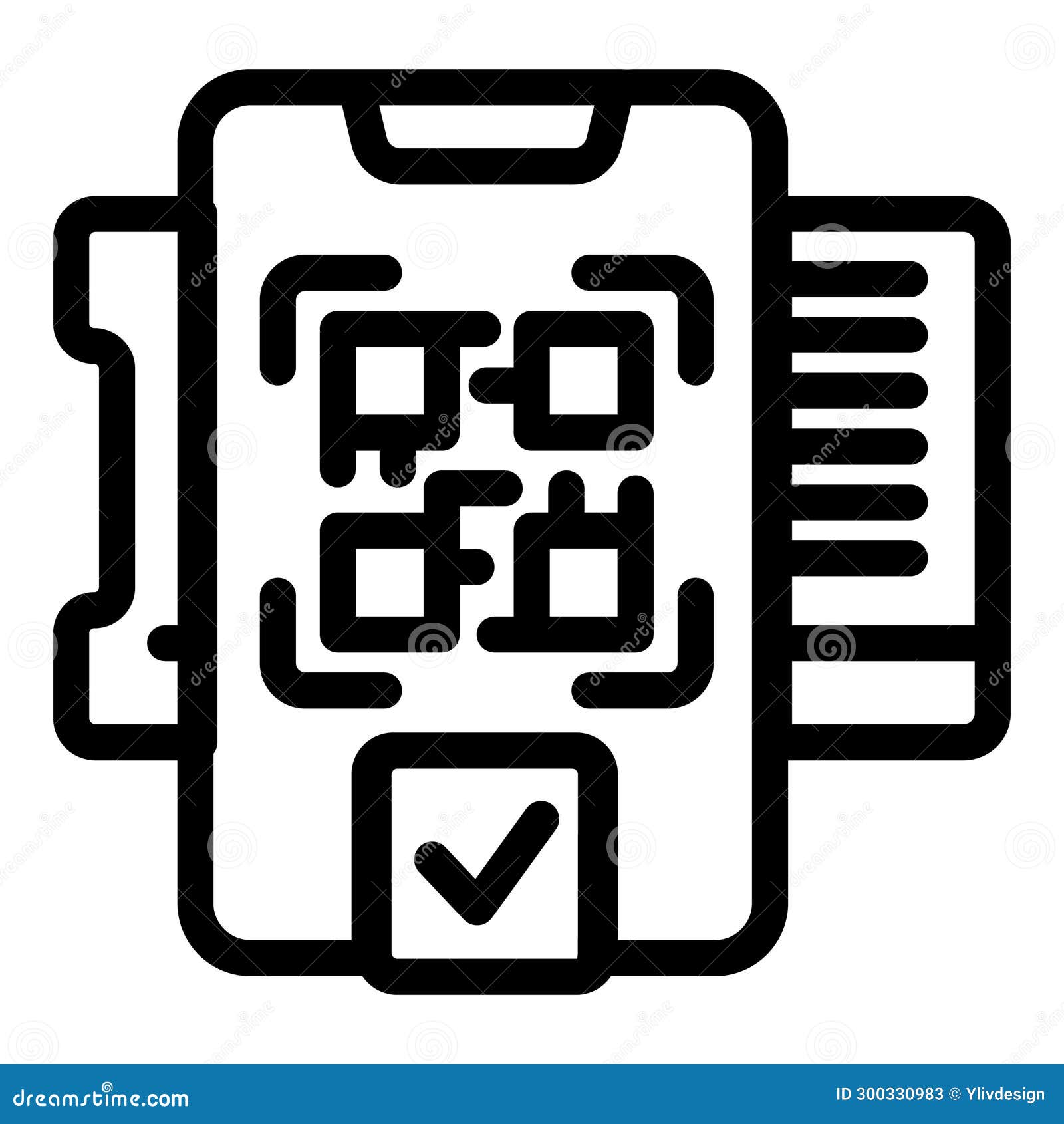 Scanning Boarding QR Code Icon Outline Vector. Screening Online Flight ...
