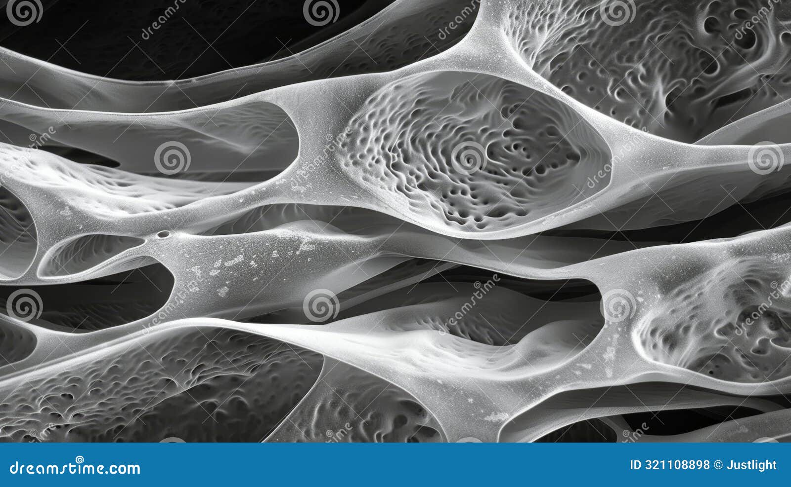 Scanning Electron Micrograph of the Bat Membrane Displaying Its Smooth ...