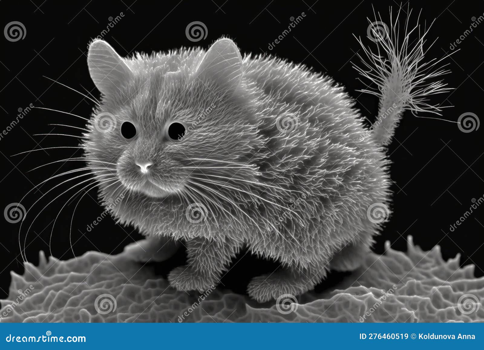 A Scanning Electron Micrograph of Cat, Created with Generative AI ...