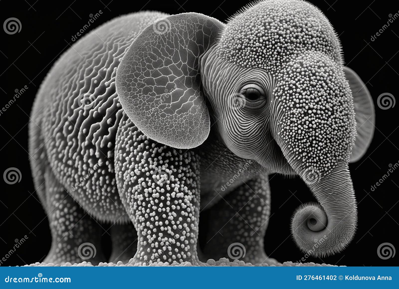 Scanning Electron Micrograph of Elephant, , Created with Generative AI ...