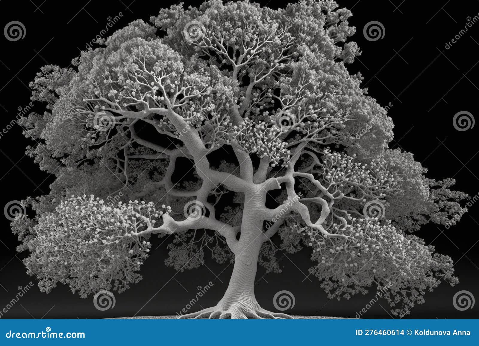 A Scanning Electron Micrograph Of Oak Tree, Created With Generative AI ...