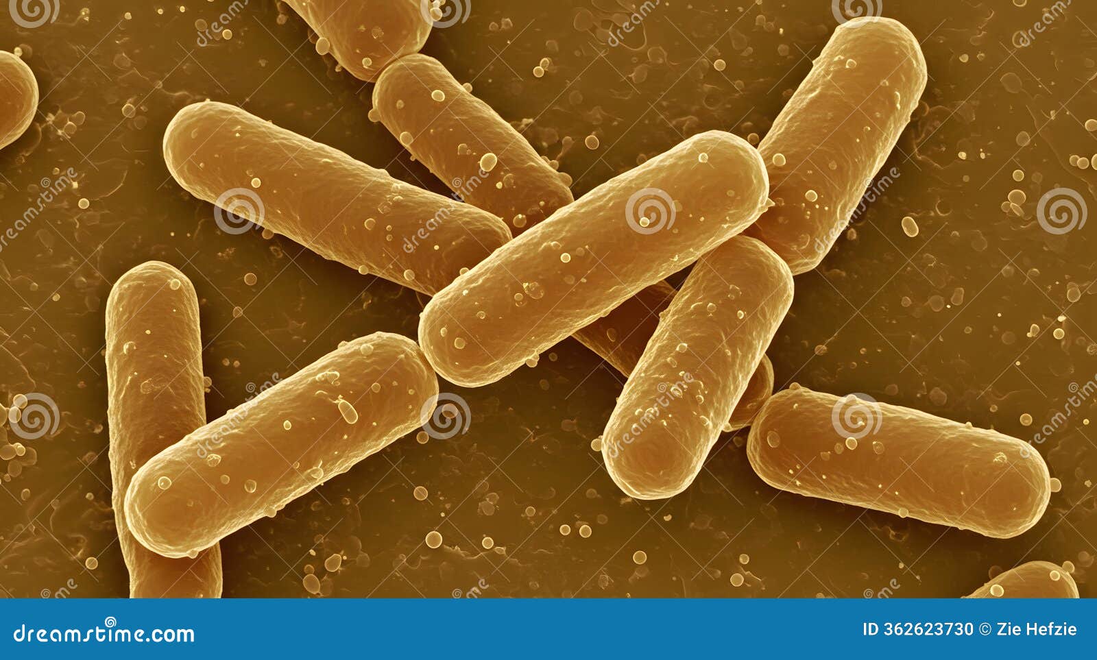 Microscopic View Of Rod-Shaped Bacteria: A Scanning Electron Micrograph ...
