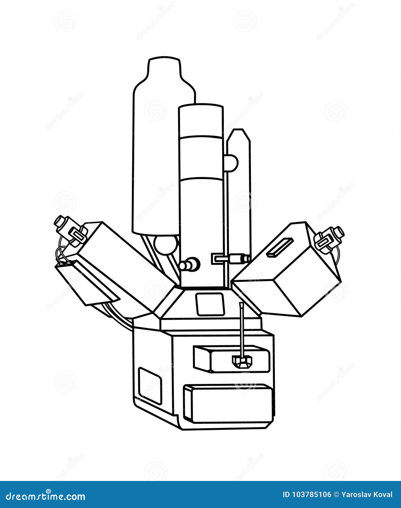 Scanning Electron Microscope Illustration. Stock Illustration ...