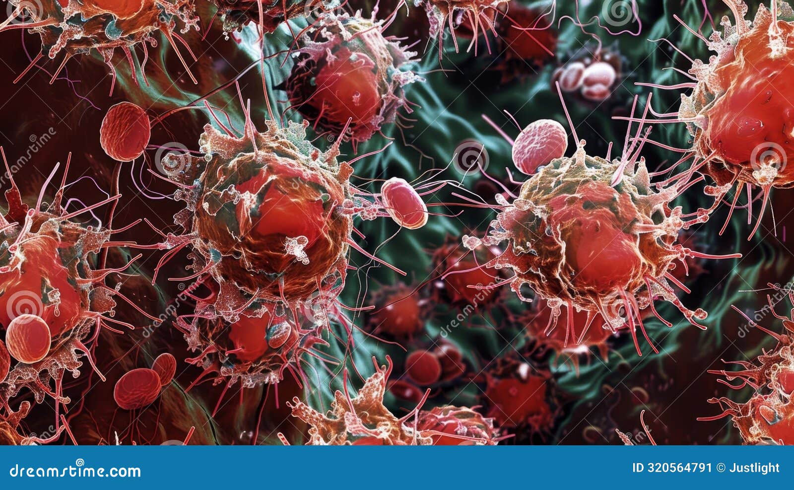 Scanning Electron Microscope Image of Autoreactive T Cells Engulfing ...
