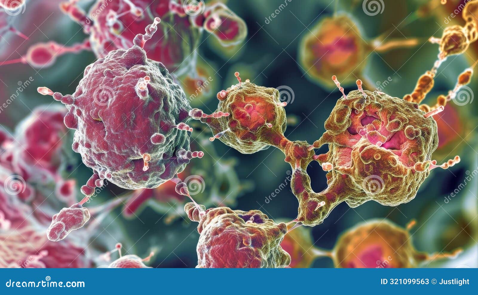 Scanning Electron Microscope Image of a B Lymphocyte Forming ...