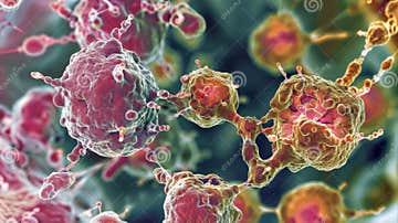 Scanning Electron Microscope Image of a B Lymphocyte Forming ...