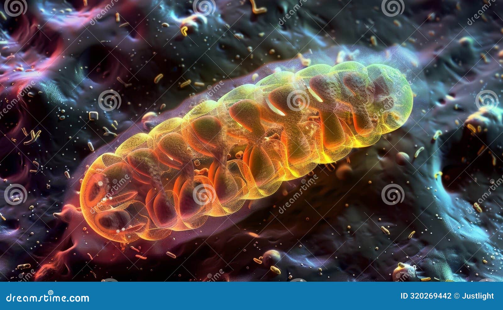 A Scanning Electron Microscopy Image of a Mitochondrion Revealing Its ...