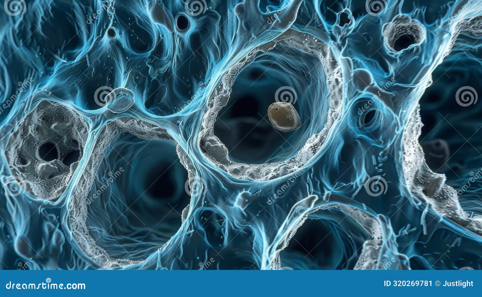 Scanning Electron Microscopy Image of Nuclear Pores Showcasing Their ...