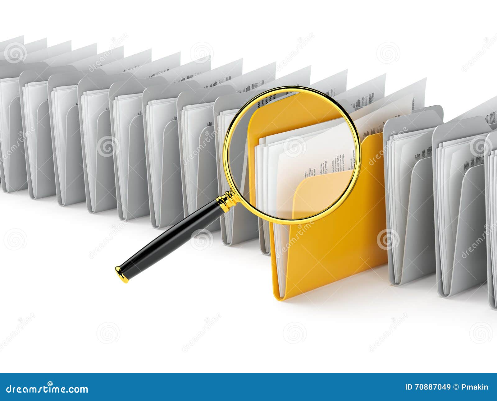 Scanning folders stock illustration. Illustration of discovery - 70887049