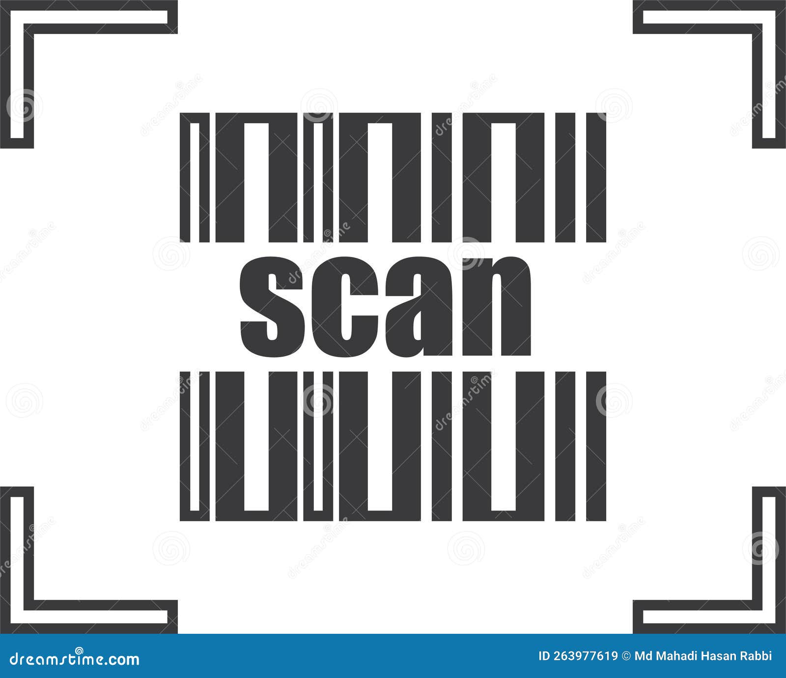 Scanning Icon, QR Code Scanner Black Vector Icon Stock Vector ...