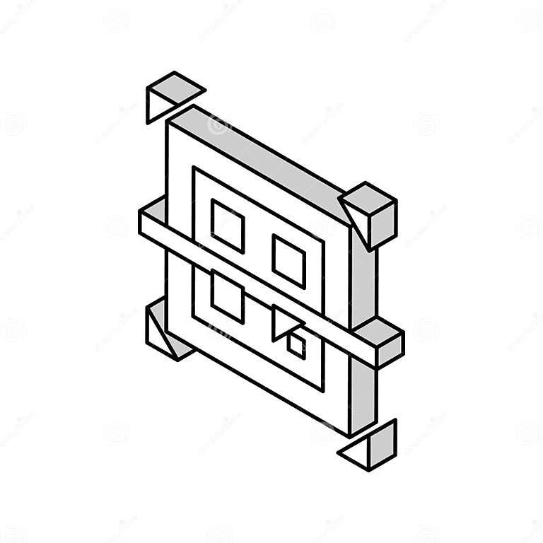 Scanning Qr Code Isometric Icon Vector Illustration Stock Vector ...