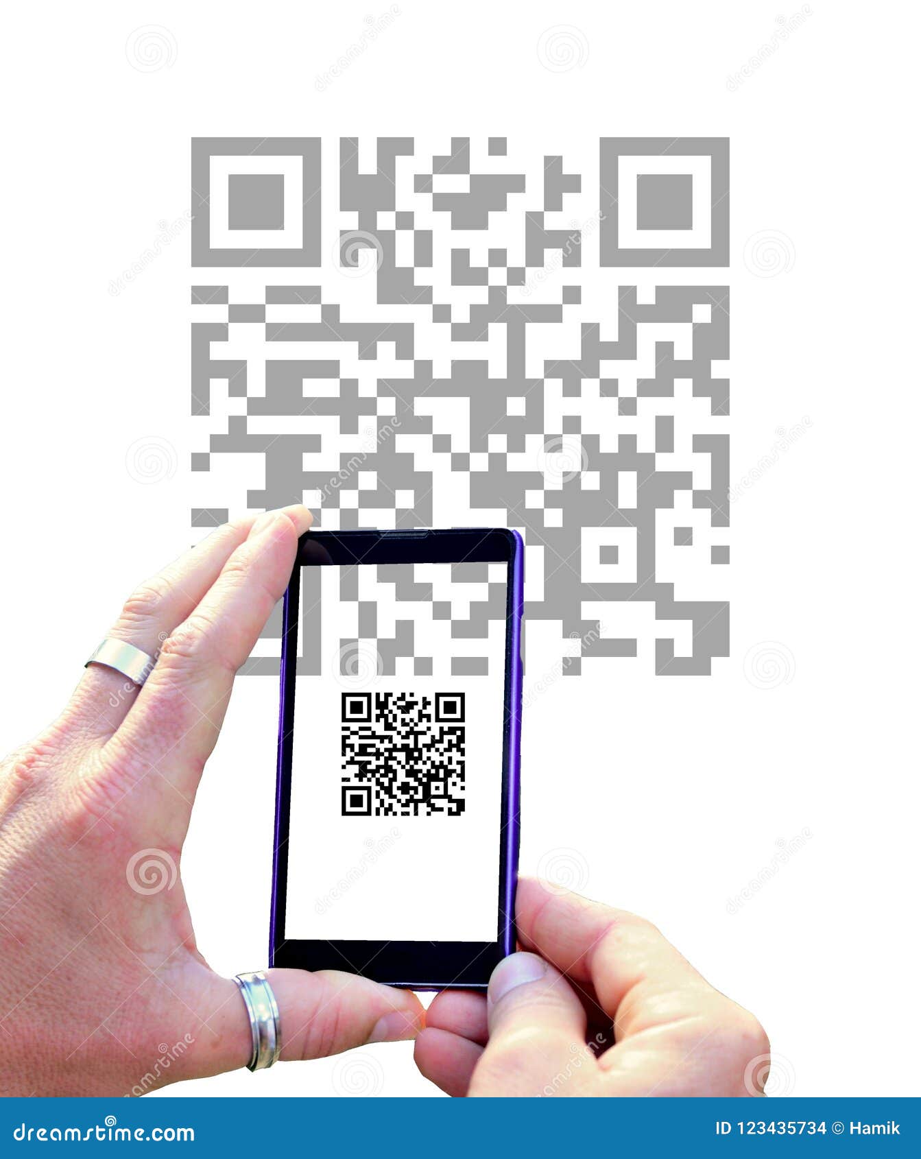 Scanning QR Code with Mobile Phone. Stock Photo - Image of smartphone ...