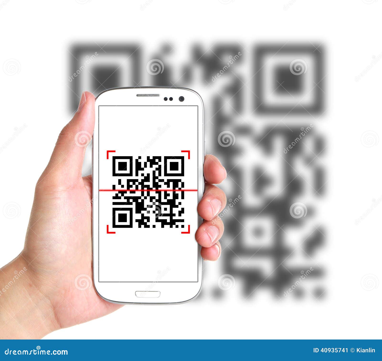 Scanning QR Code with Smart Phone Stock Illustration - Illustration of ... Scanning QR Code with Smart Phone Stock Illustration - Illustration of ...