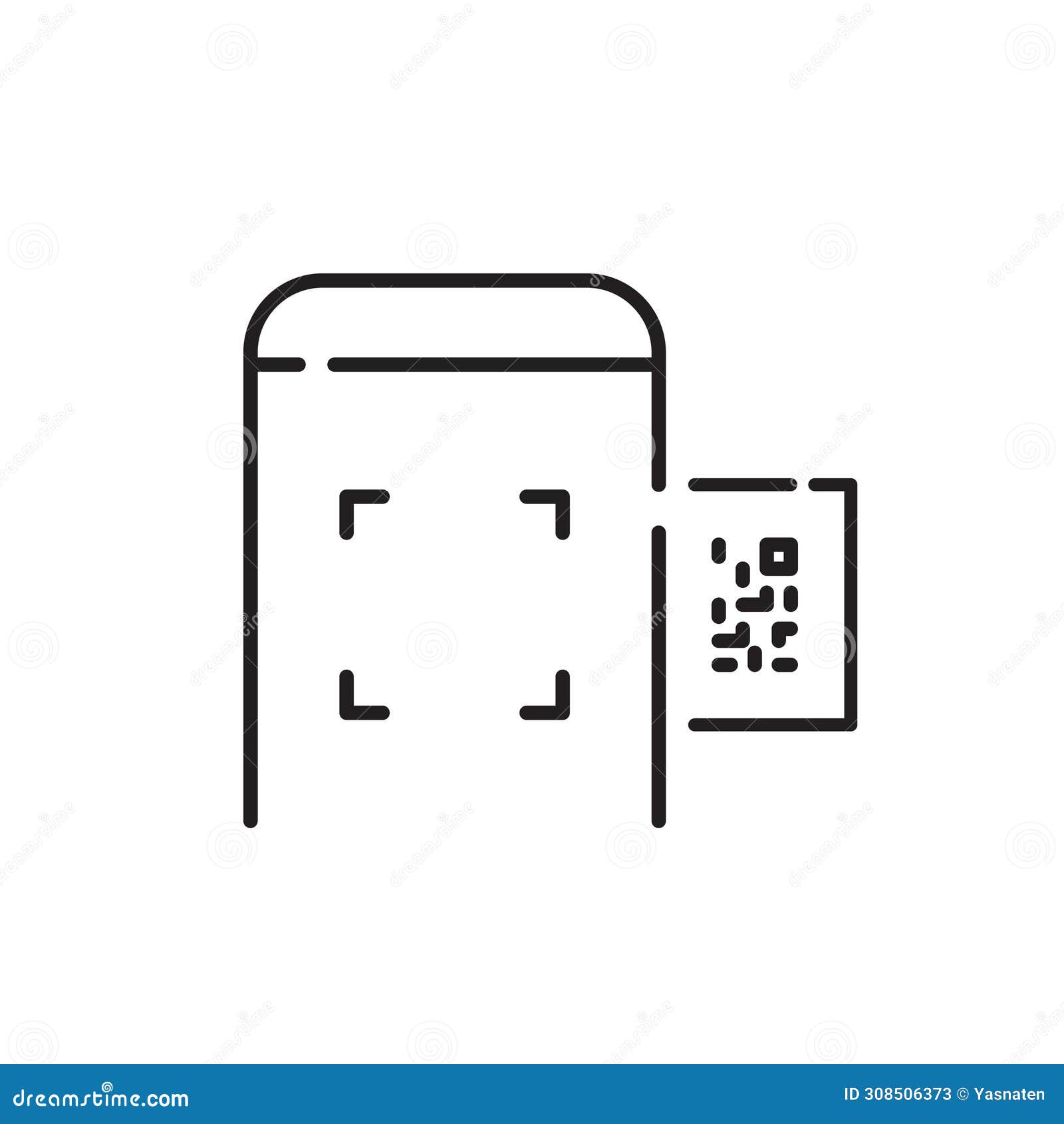 Scanning Qr Code with Smartphone. Contactless Access. Pixel Perfect ...