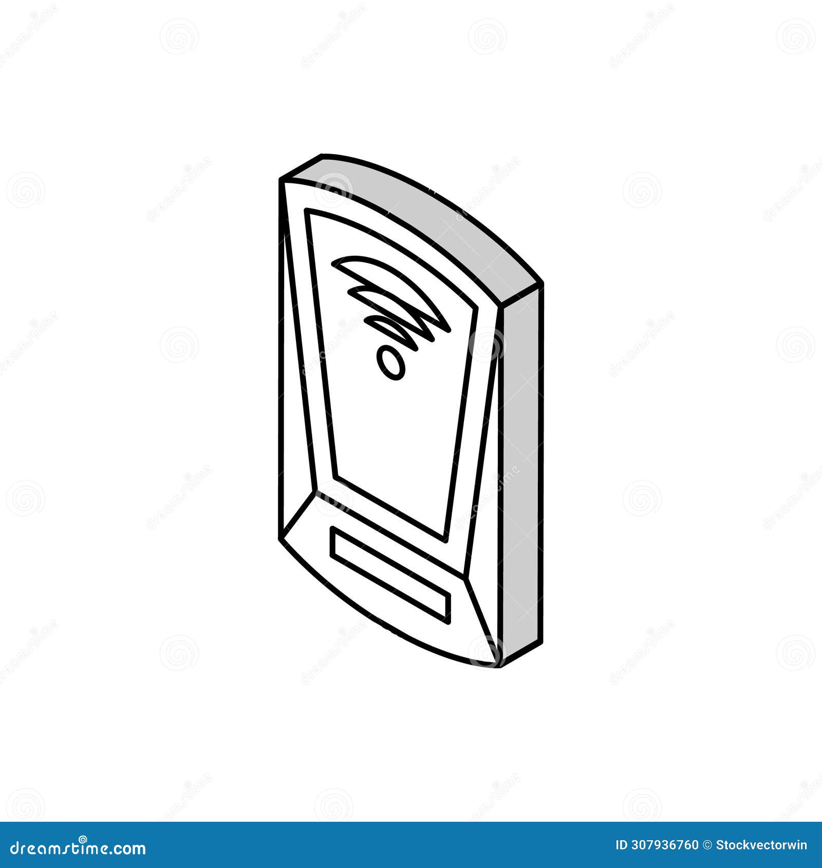 Scanning Rfid Device Isometric Icon Vector Illustration Stock Vector ...