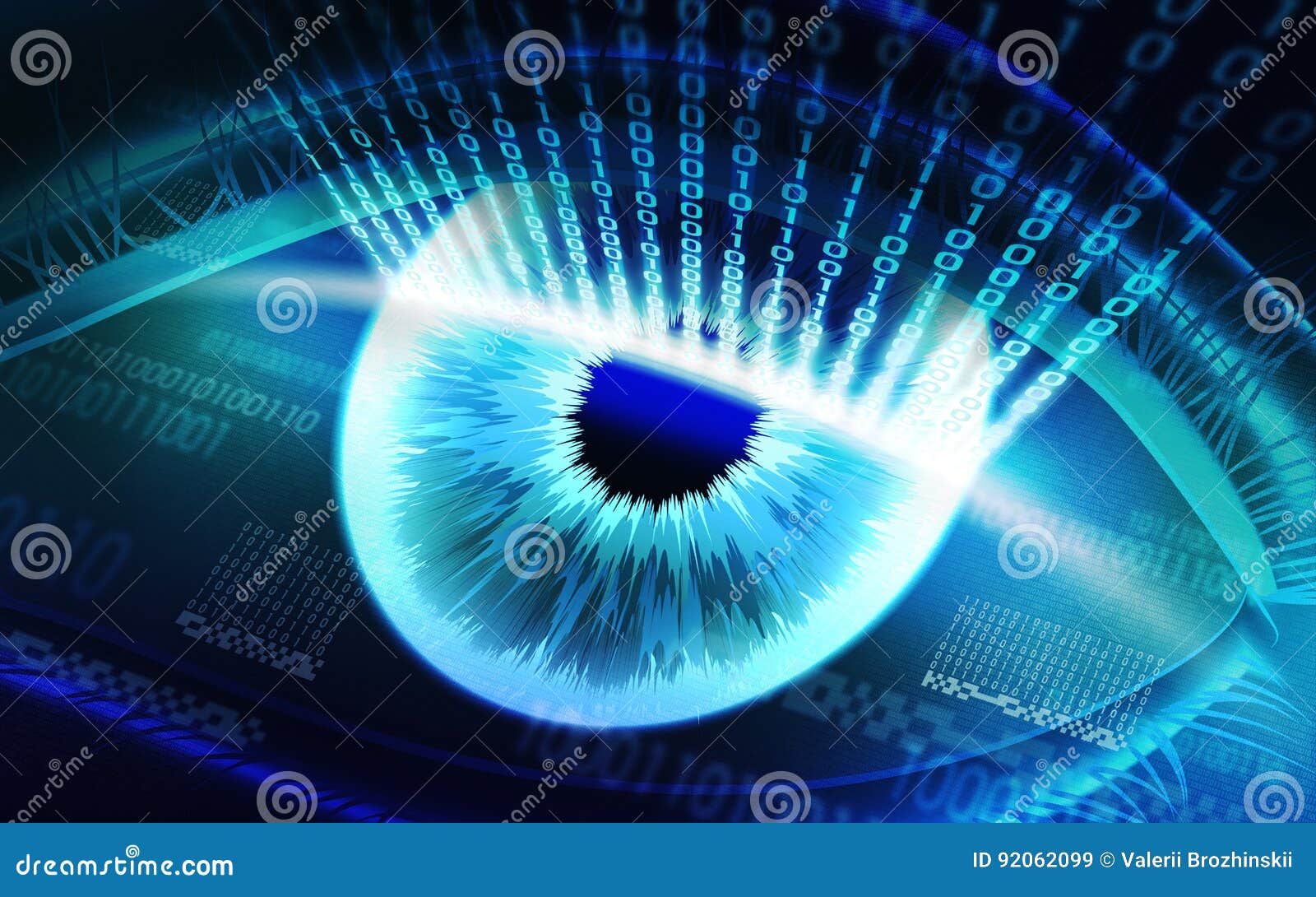 The Scanning System of the Retina, Biometric Security Devices Stock ...