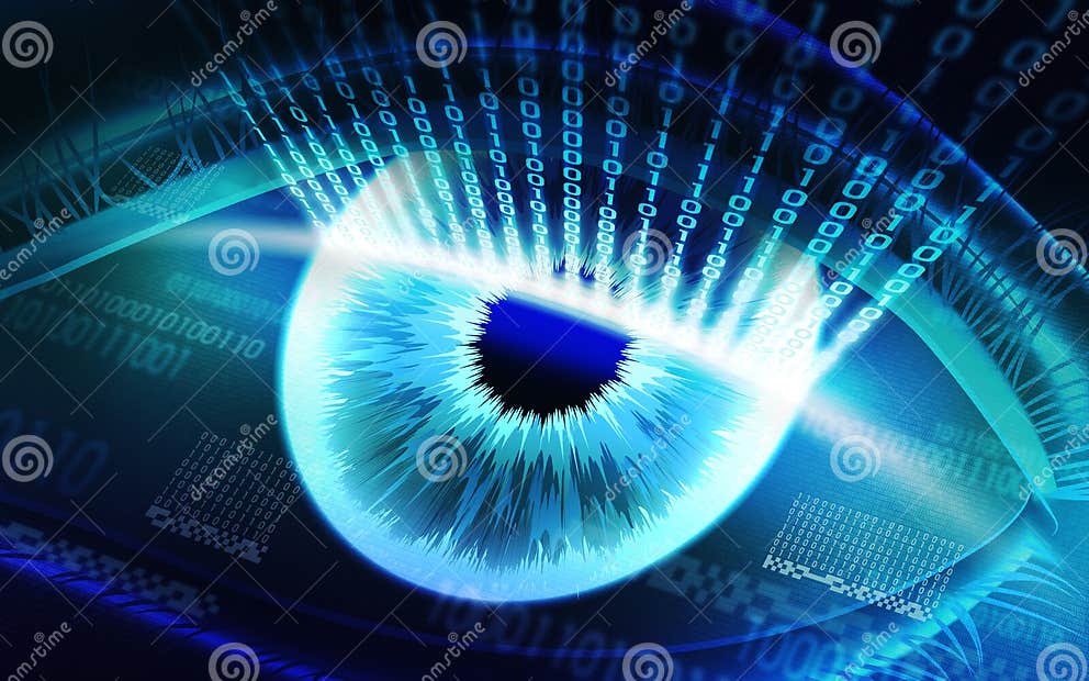 The Scanning System of the Retina, Biometric Security Devices Stock ...