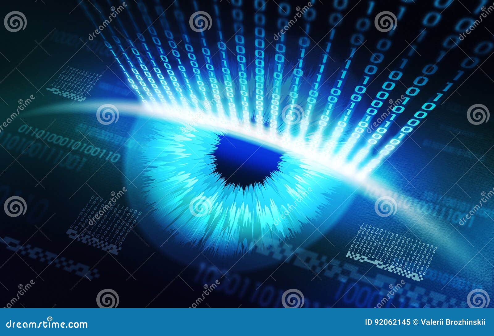 The Scanning System of the Retina, Biometric Security Devices Stock ...