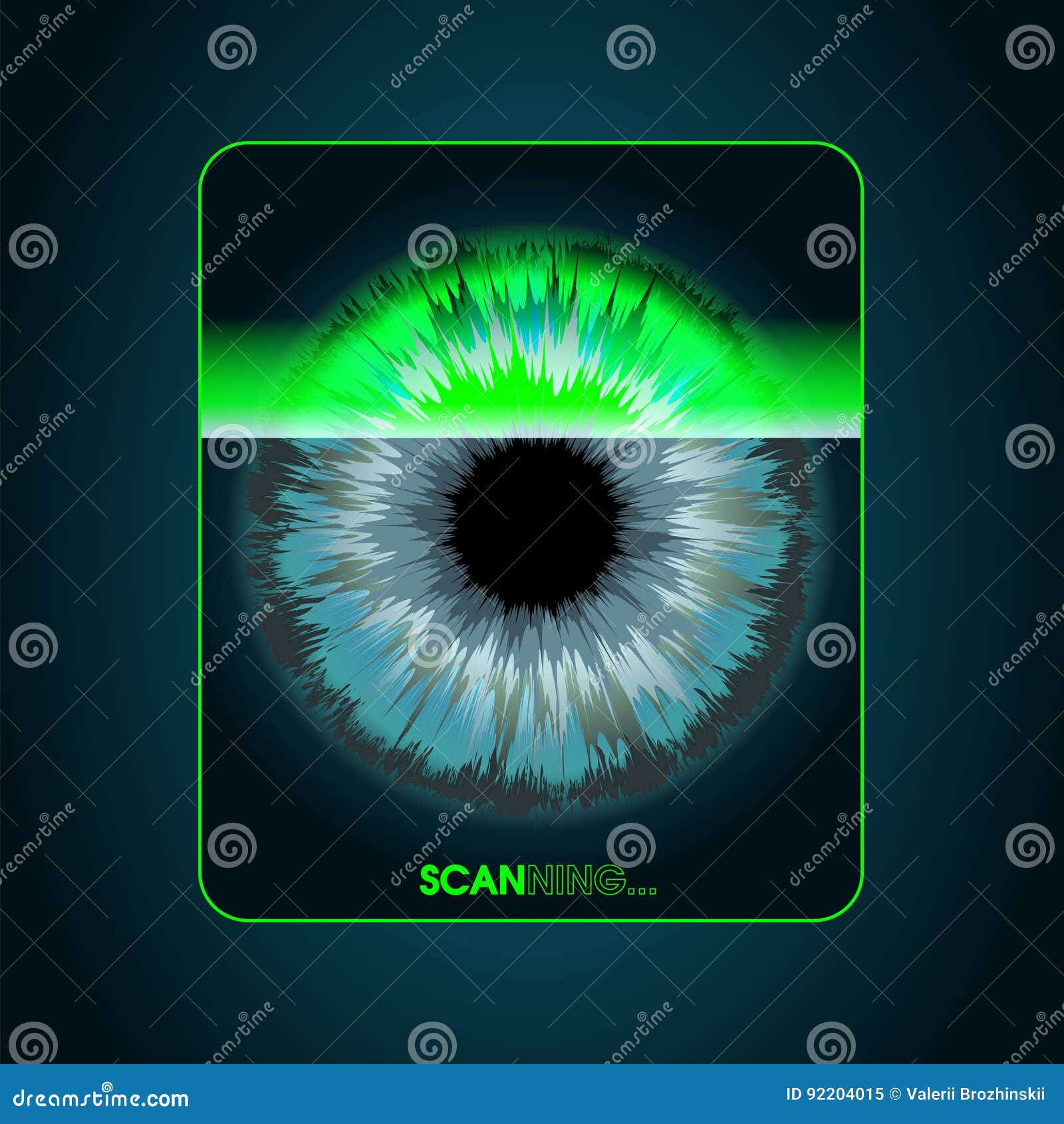 The Scanning System of the Retina, Biometric Security Devices Stock ...