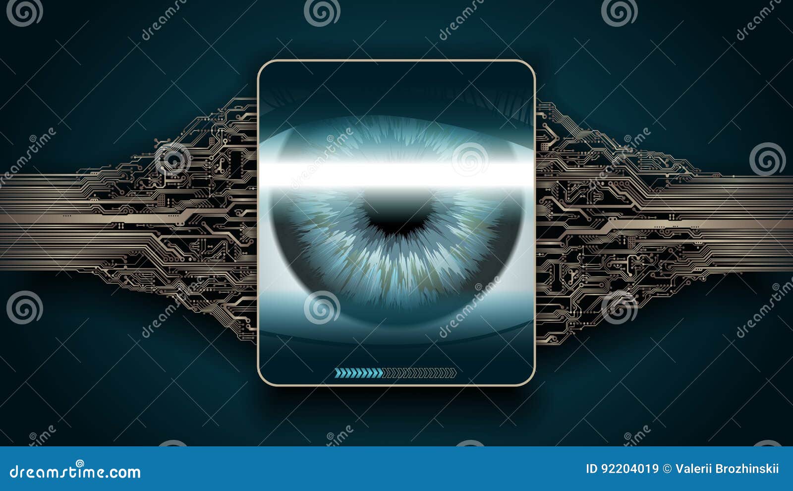 The Scanning System of the Retina, Biometric Security Devices Stock ...